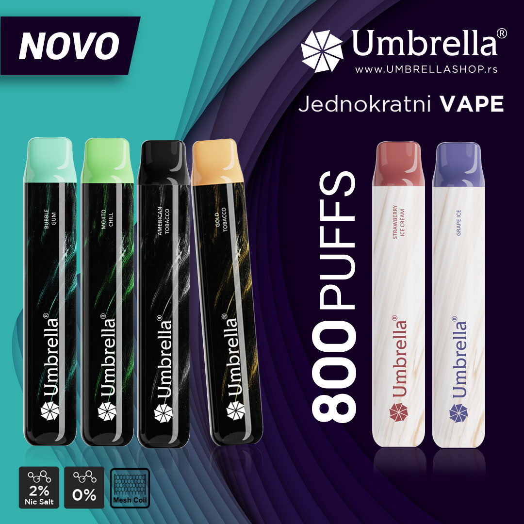 NOVO na tržištu – Umbrella 800 PUFFS - Ada Mall